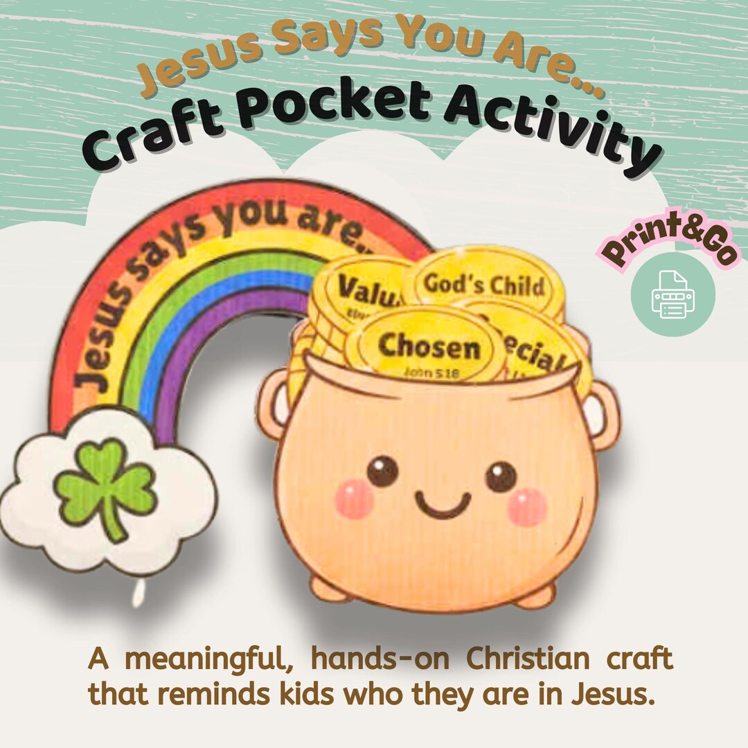 Bible Saint Patrick’s Day Craft| Pot of Gold |jesus Says You Are Craft ...