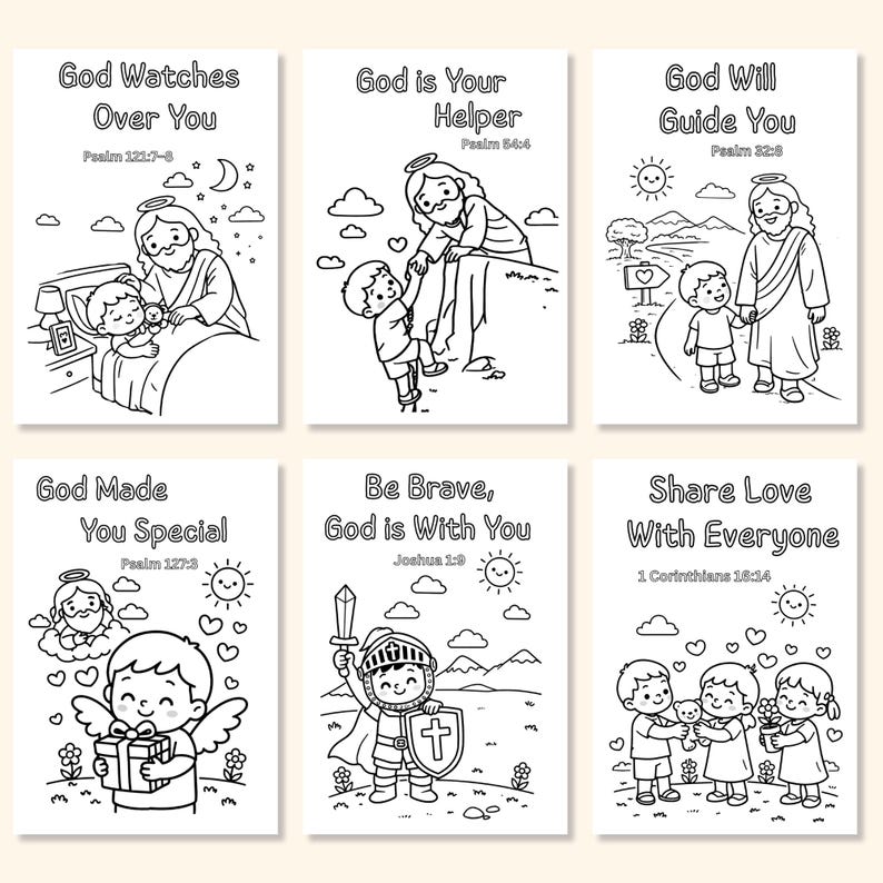 15 Bible Verse Coloring Pages for Kids | Christian Printable Coloring ...