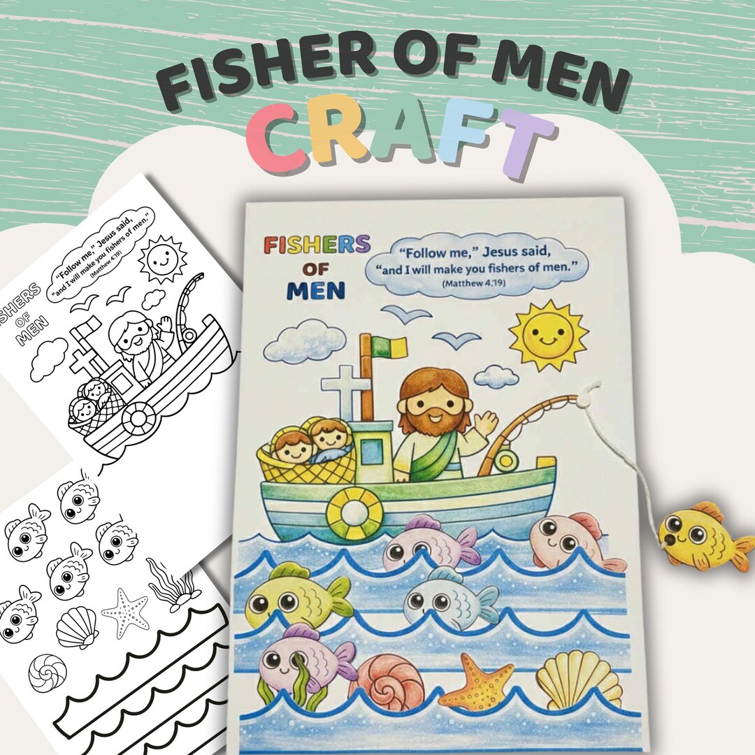 Fisher of Men Craft for Kids | Bible Story Activity | Christian ...