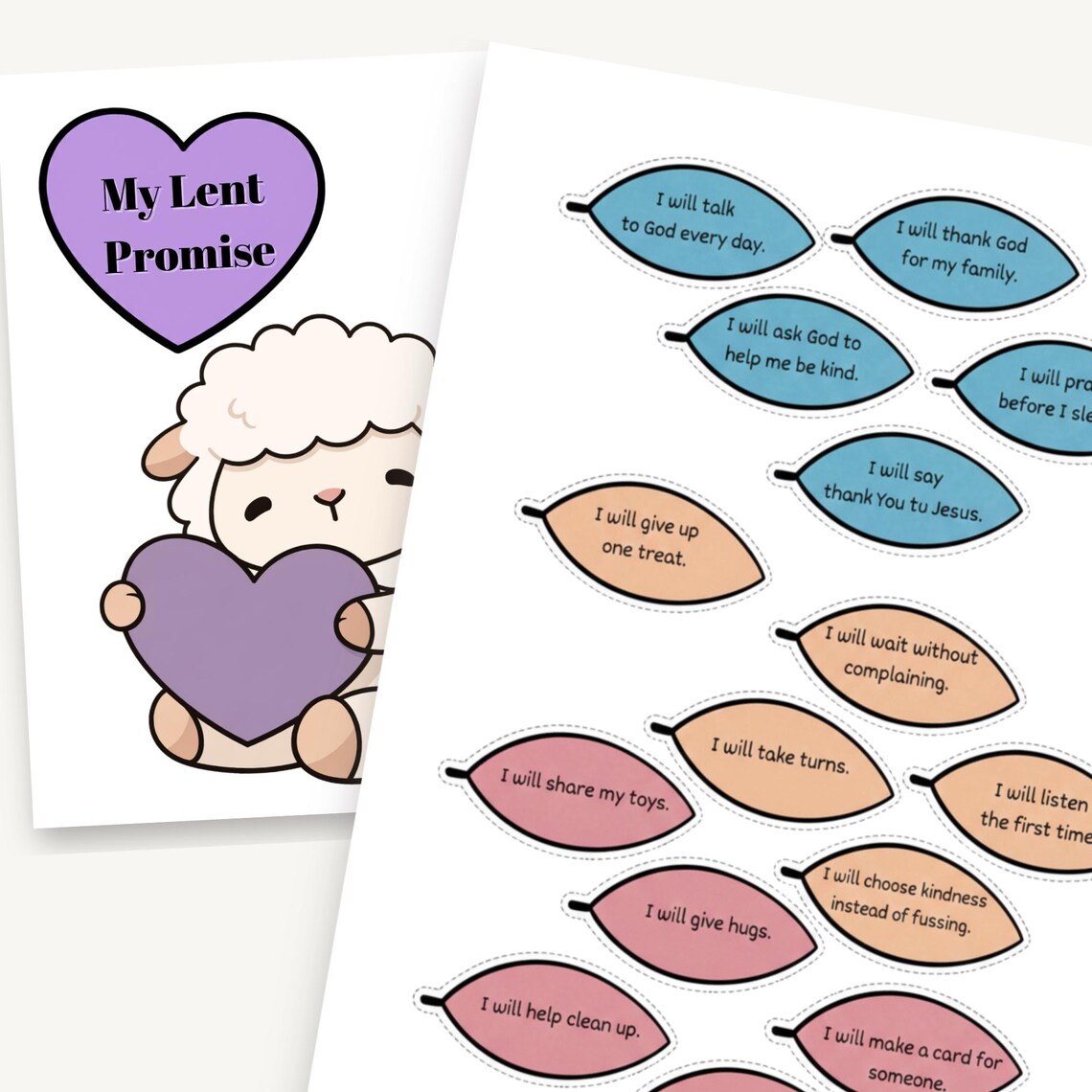 Lent Promise Pocket Craft for Kids | Sunday School, Holy Week Activity ...