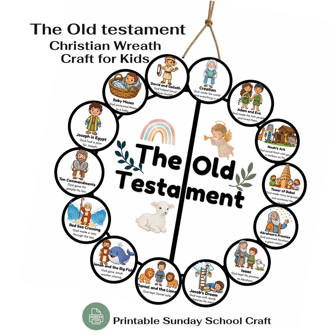 Old Testament Bible Story Craft for Kids | Sunday School Printable ...