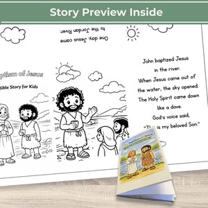 The Baptism of Jesus Mini Book for Kids | Bible Story Printable ...