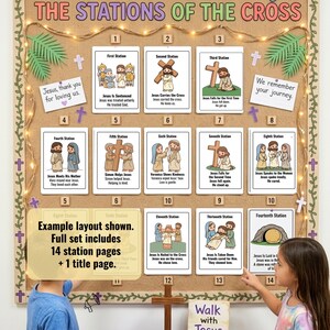 Stations of the Cross Printable for Kids | Holy Week Sunday School ...