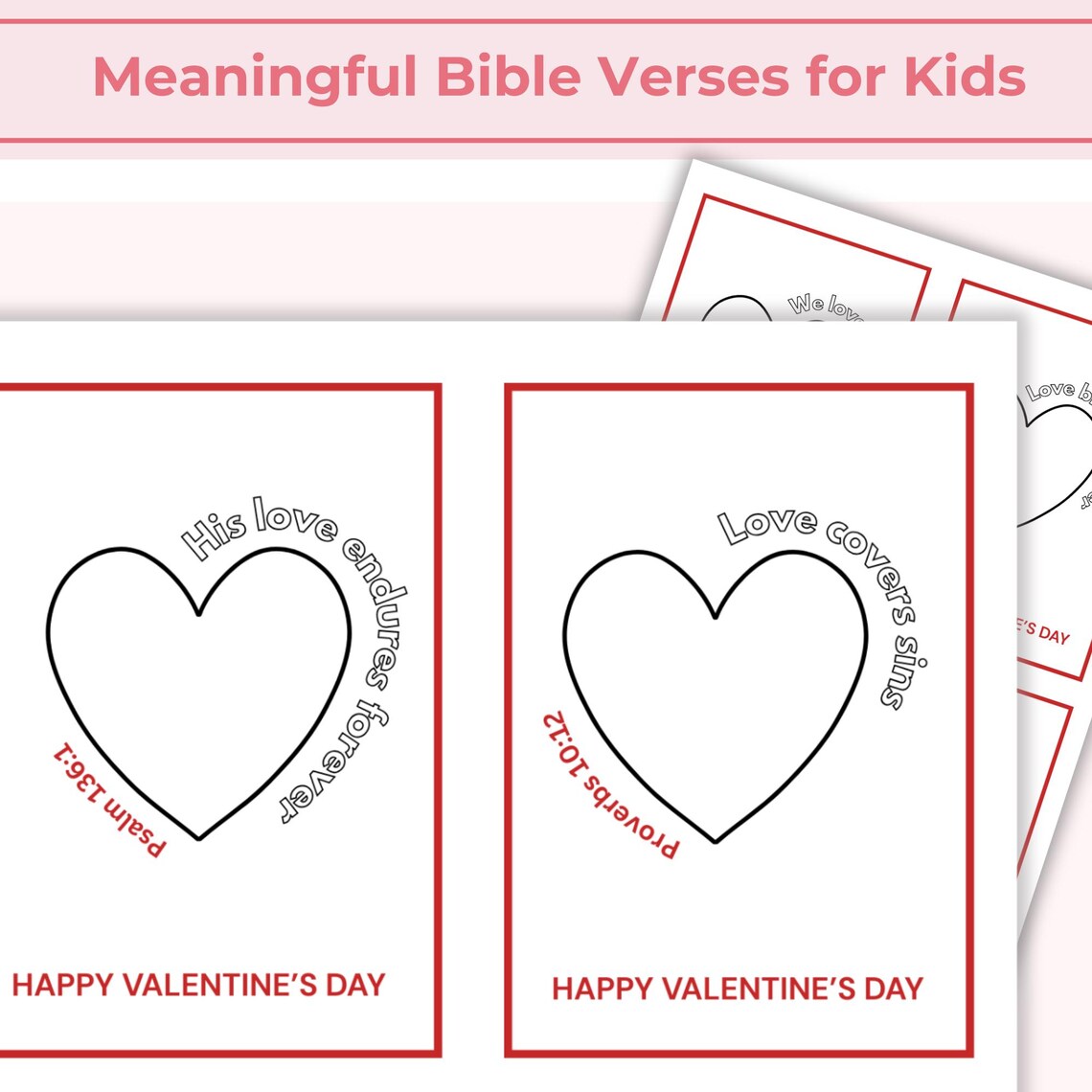 Christian Valentine Coloring Cards for Kids | Bible Verse Valentine ...