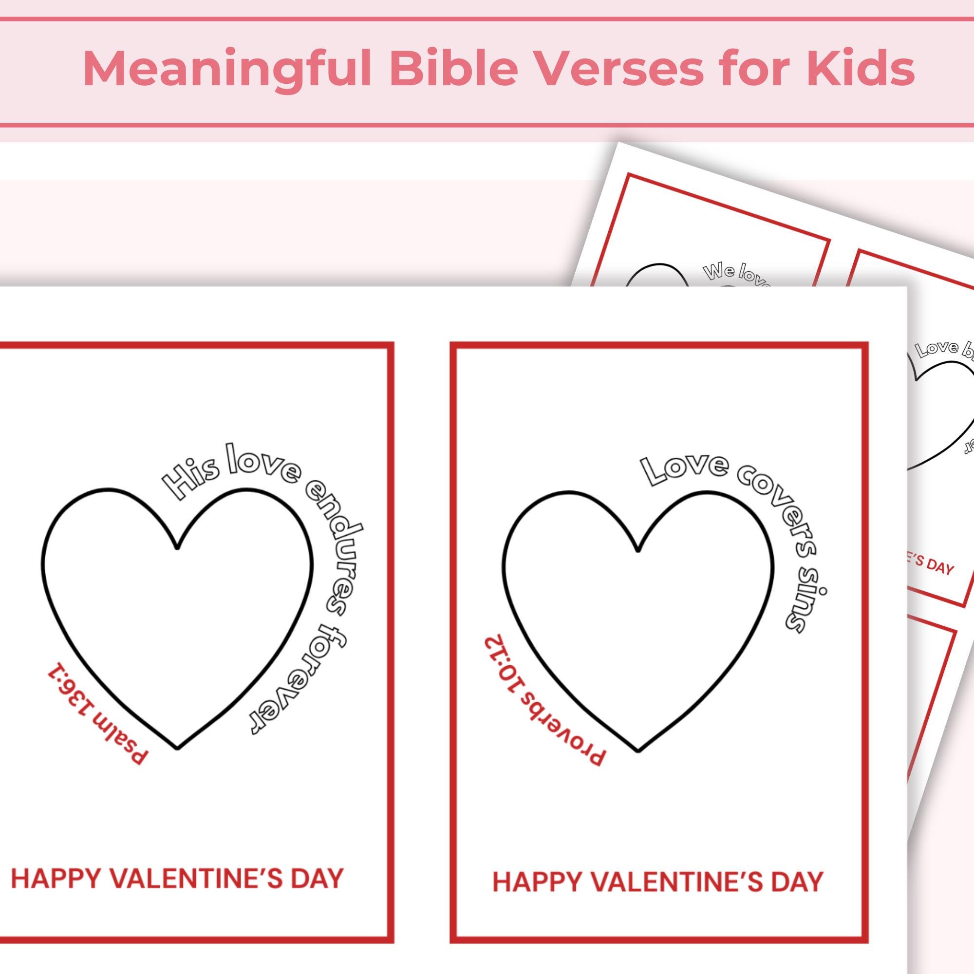 Christian Valentine Coloring Cards for Kids | Bible Verse Valentine ...