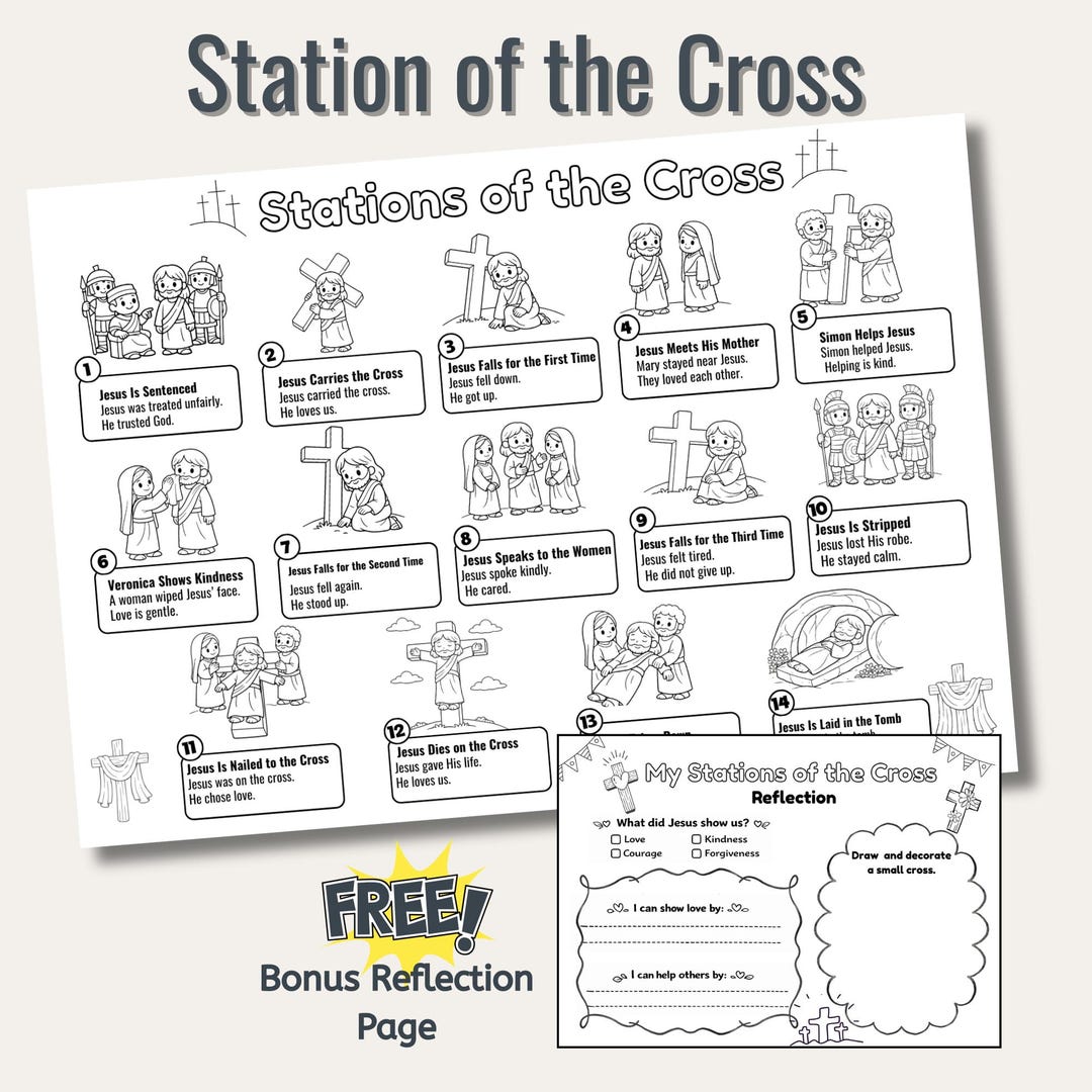Stations of the Cross Coloring Pages | Lent, Holy Week Activity ...
