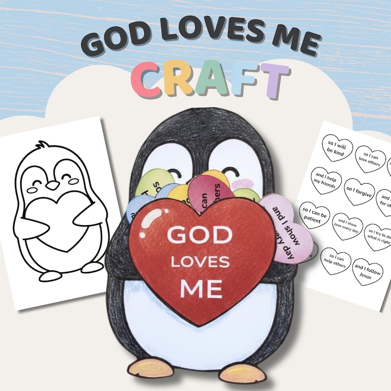 Valentine’s Day Bible Craft| Sunday School Activity| God Loves Me ...