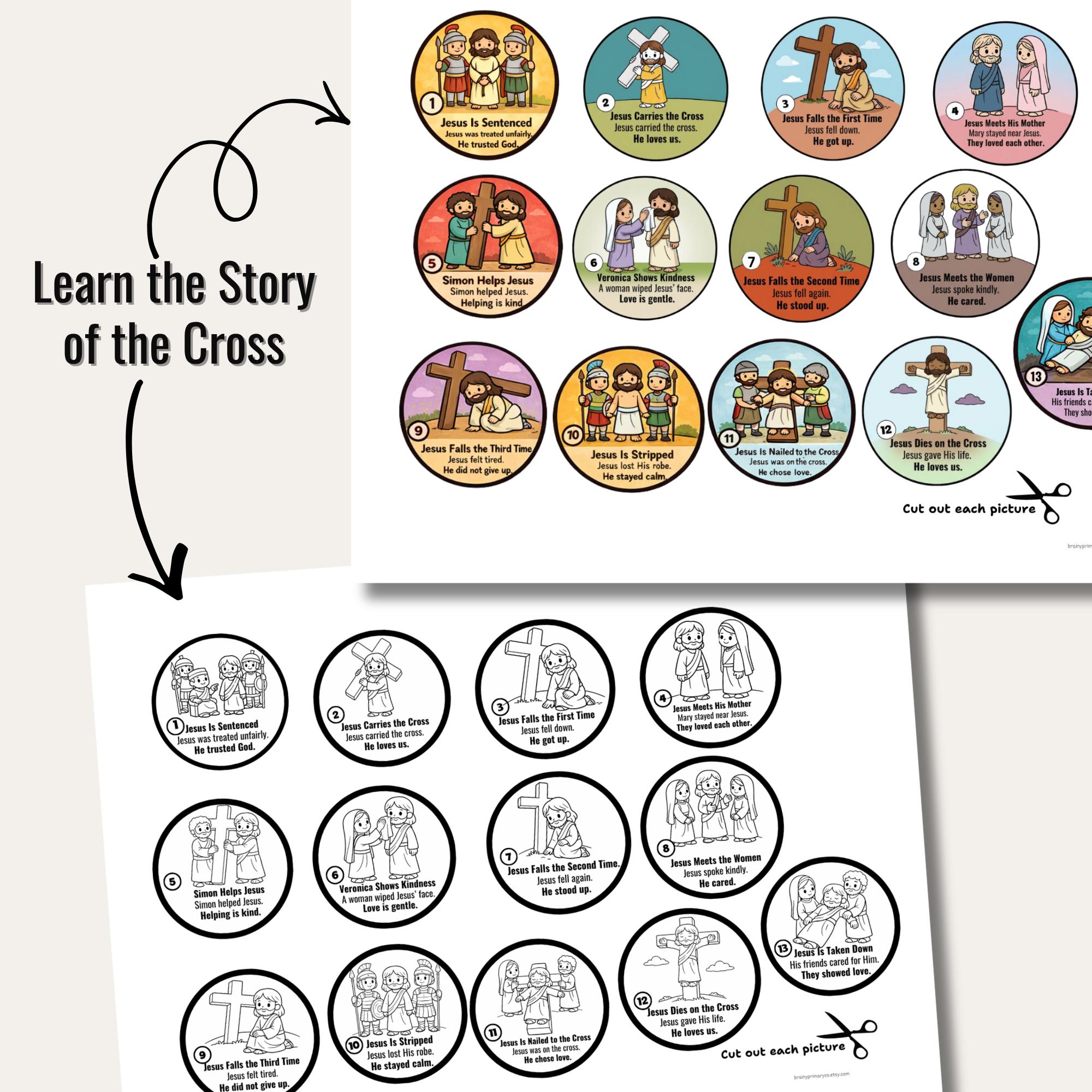 Stations of the Cross Craft | Holy Week Cut and Paste | Sunday School ...