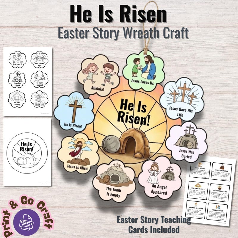 He Was S Risen Art - Etsy