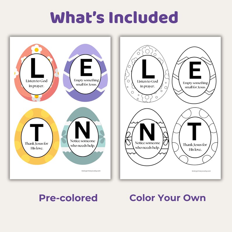 LENT Ornament Bible Craft for Kids, Sunday School Easter Egg Craft ...