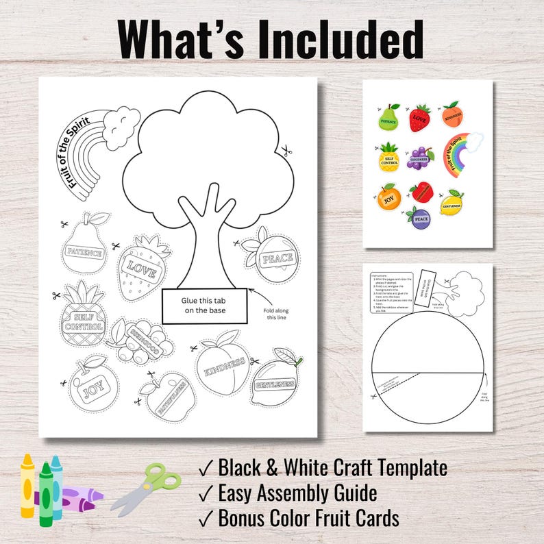 Fruit of the Spirit 3D Paper Craft | Bible Activity for Kids (digital ...