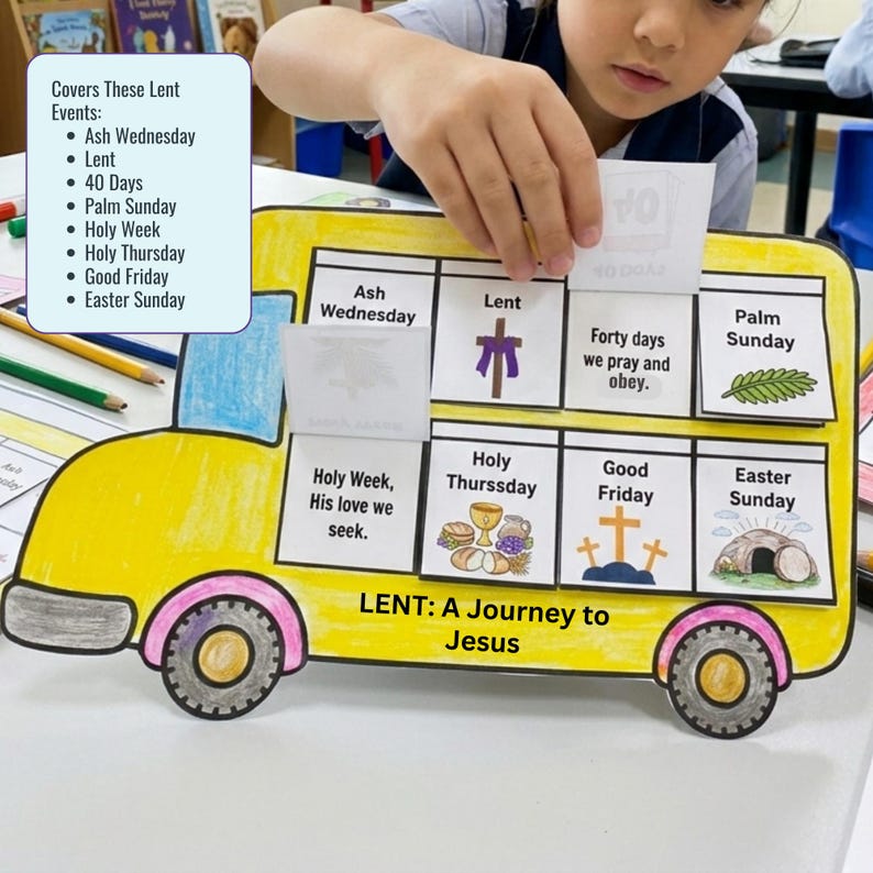 Lent Flip Craft|a Journey to Jesus Activity | Holy Week Easter Craft ...