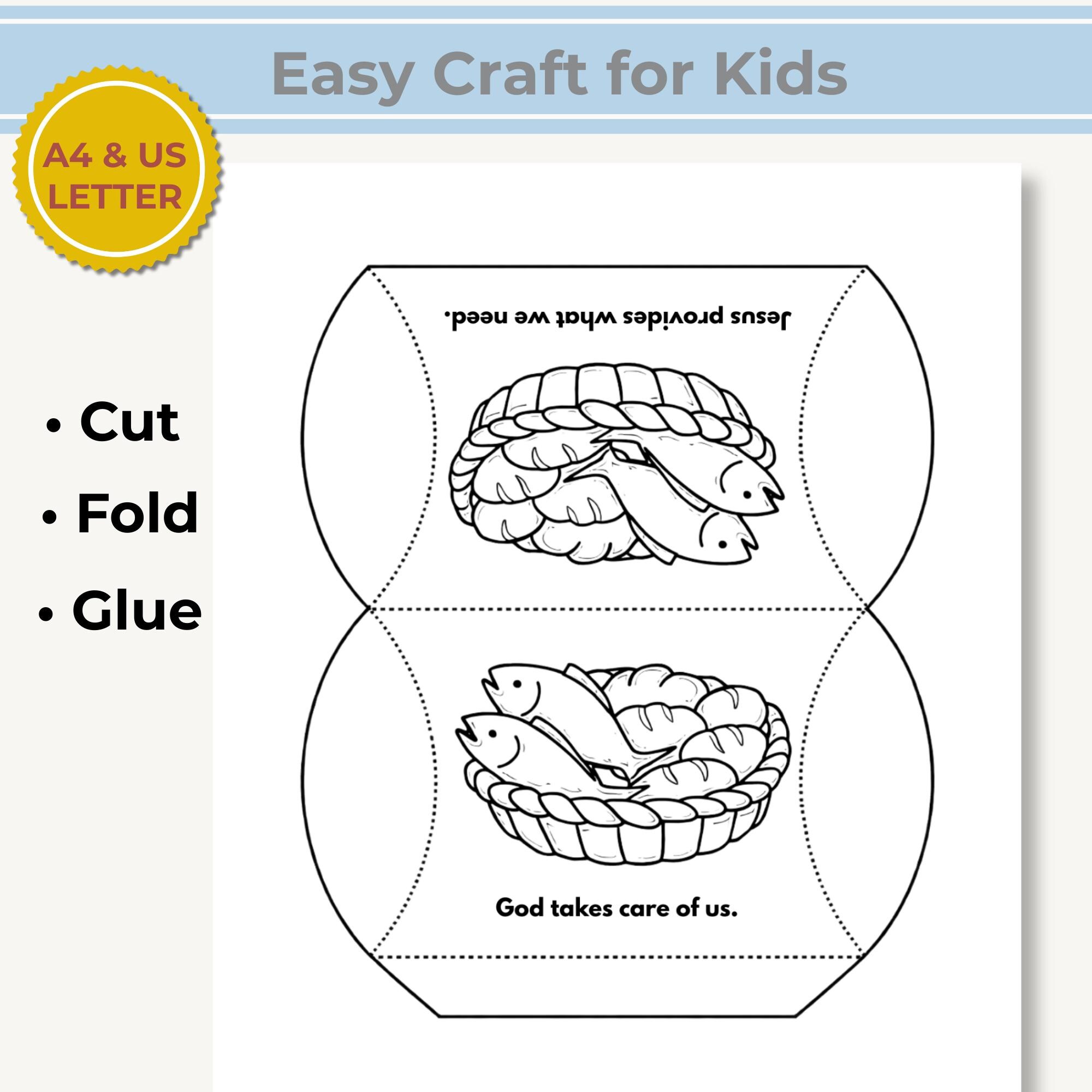 Loaves and Fish Bible Craft | Sunday School Jesus Feeds 5,000 Christian ...