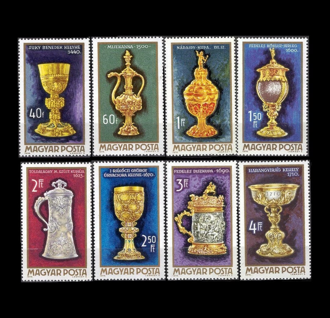 Historic Goldsmith Art Treasures on 1970 Hungary Postage Stamps / Junk ...