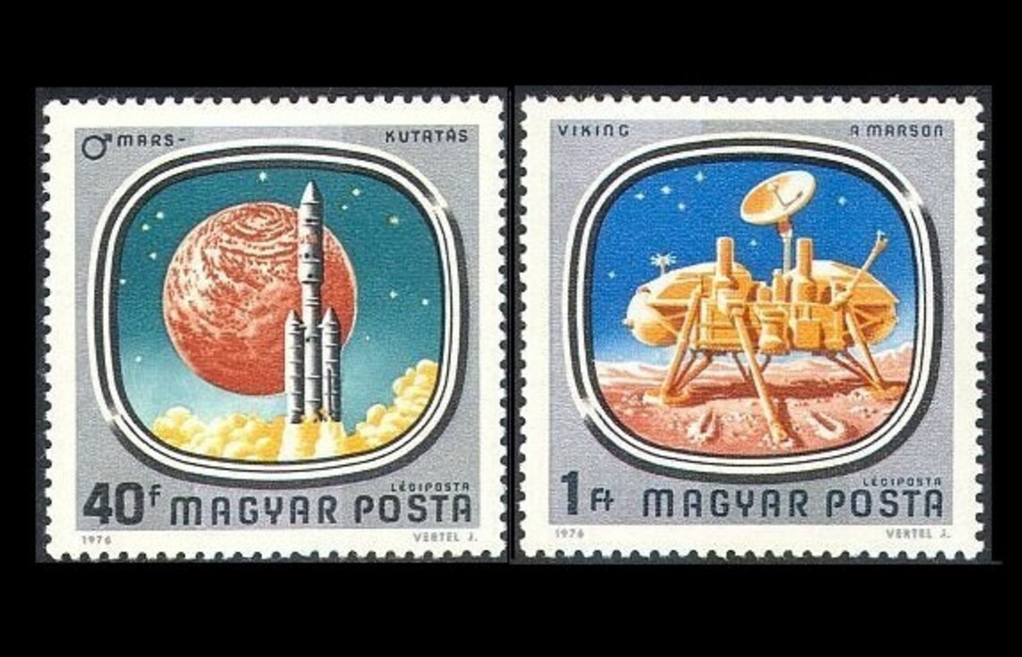 7 Square Retro Space Postage Stamps / 1976 Hungary / Altered - Etsy