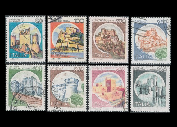 Vintage Italian Castle Postage Stamps / Collections Collage - Etsy