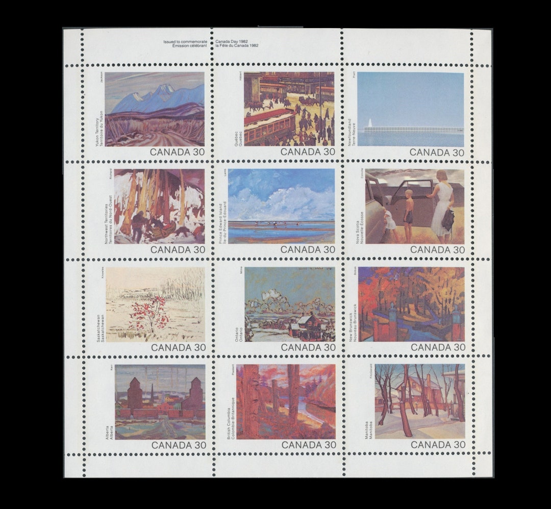 1982 Canada Day Mint Postage Stamp Sheet / Canada Through the Eyes of ...