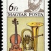 Famous Composers and Symphony Instruments on 1985 Hungary Postage ...