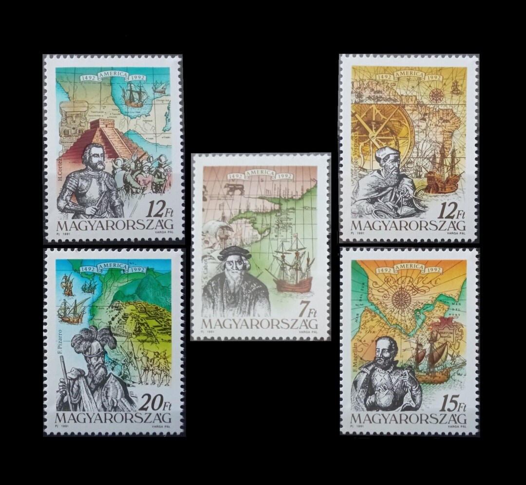 Exquisite, Collage Style Historical Explorers Postage Stamps / Art and ...
