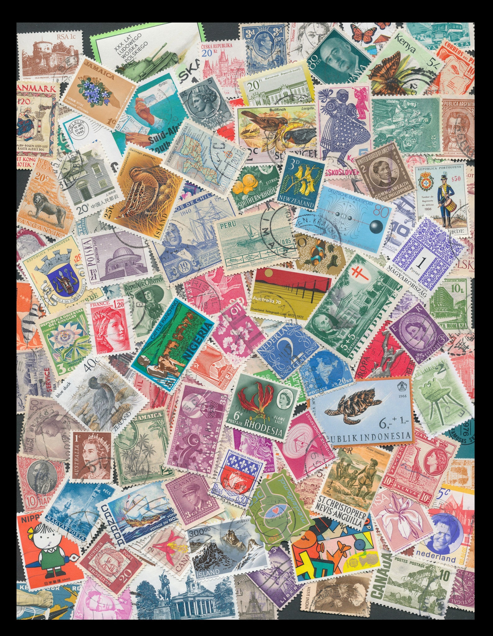 100 Different Worldwide Postage Stamps / Arts and Crafts - Etsy
