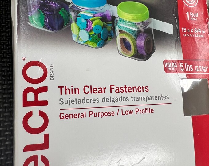 Velcro® Brand Ultra-thin Strips Pack - 1" - Clear - Free Shipping - Etsy
