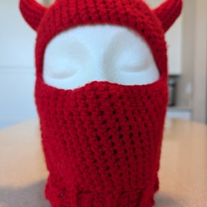 Doja Cat Inspired Crochet Devil Mask - Etsy