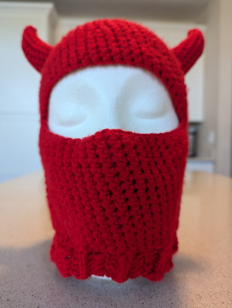 Doja Cat Inspired Crochet Devil Mask - Etsy