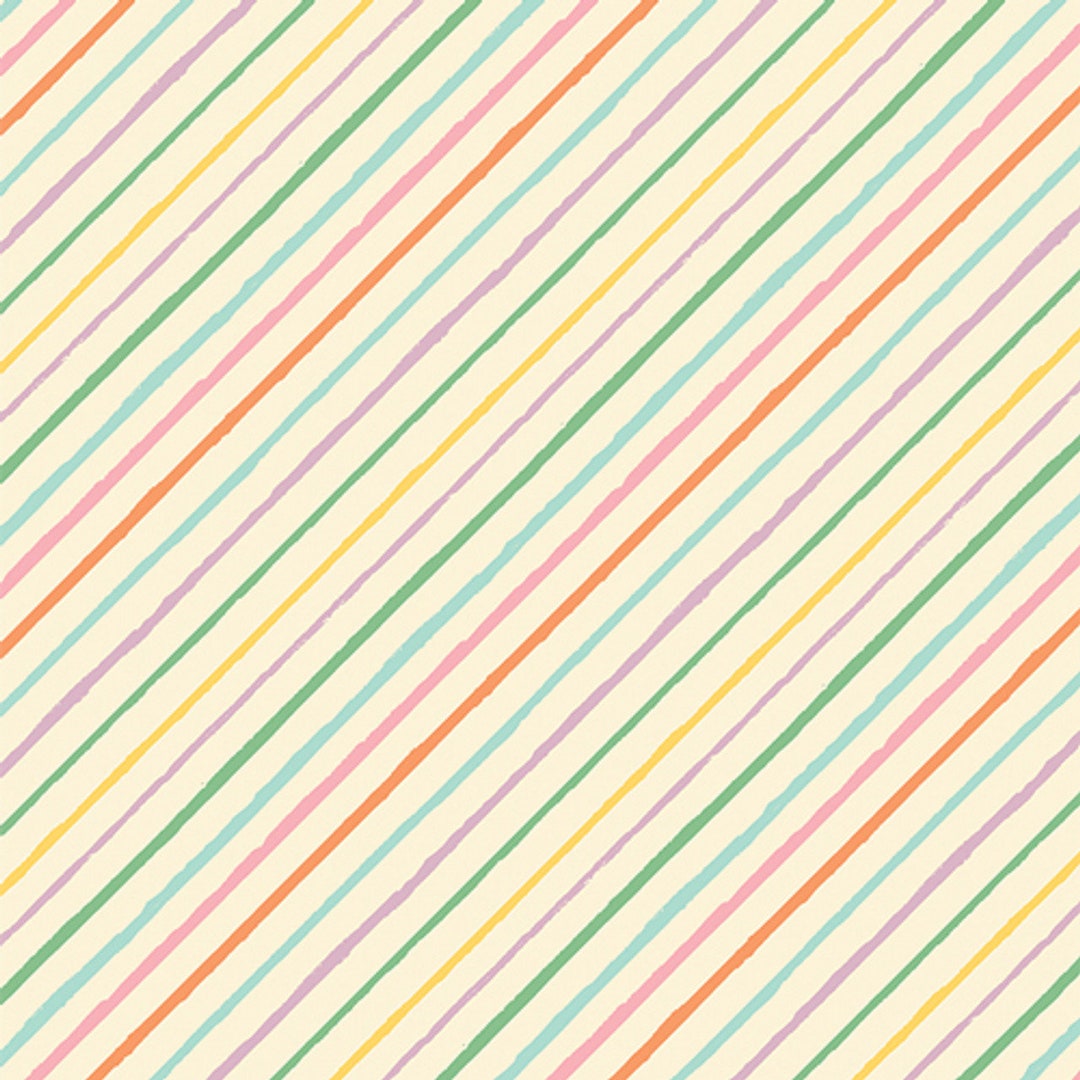 Pastel Rainbow Stripe Quilting Cotton Fabric - AGF Rainbow Chords ...