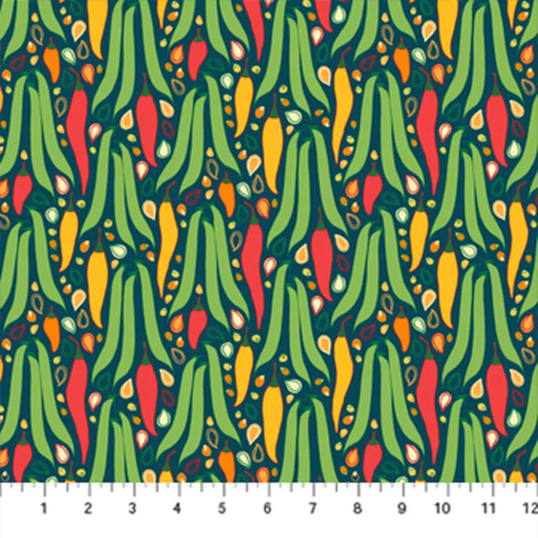 Peppers Hot Fabric Jalapeno Figo Fabrics Quilt Cotton Sold by the Yard ...
