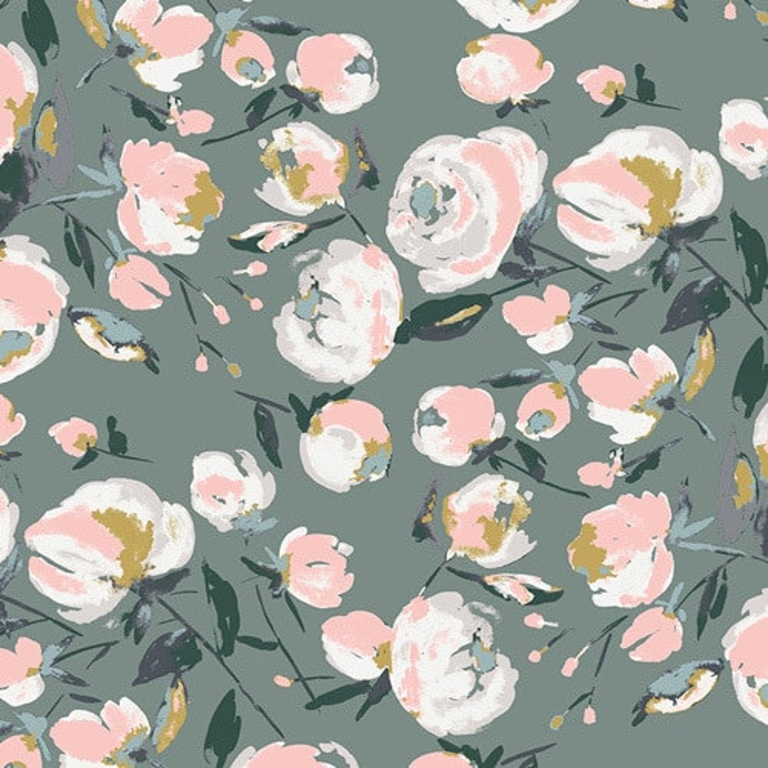 Fall Floral Blooms Fabric - Art Gallery Everlasting Blooms Cotton ...
