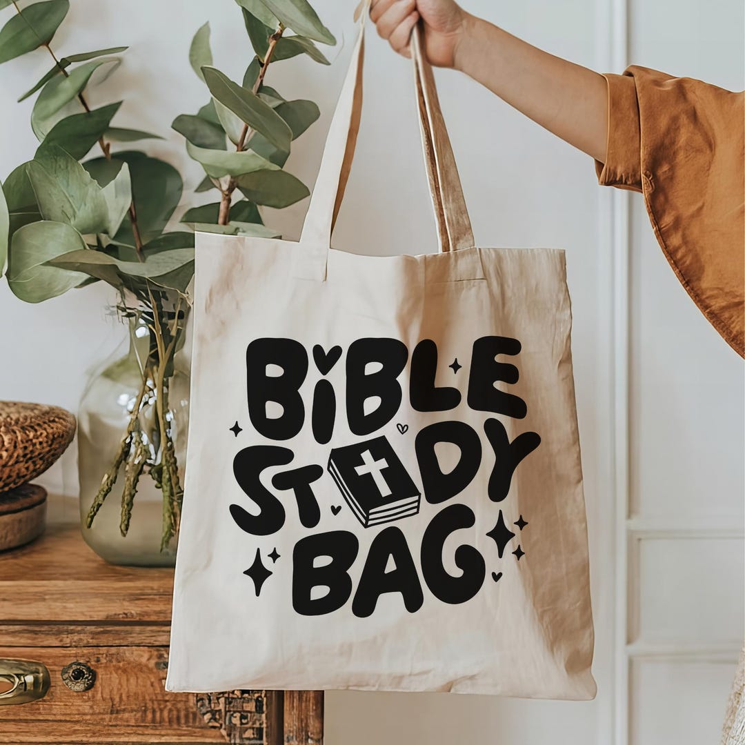 Bible Study Bag - Bible Bag Canvas Tote Church Bag - Etsy