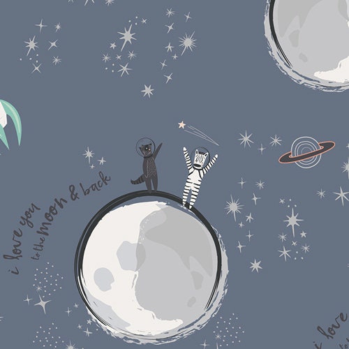 Space Fabric Outer Space Solar System Fabric Galaxy Fabric | Etsy