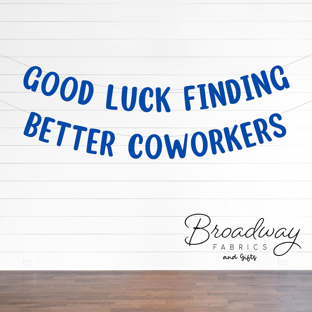 Coworkers Good Bye Work Party Banner - Custom Glitter Party Banner - Etsy