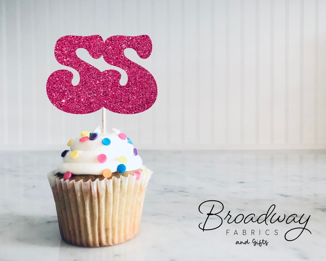 55th Birthday Cupcake Toppers- Fifty Fifth Birthday Decorations Party ...