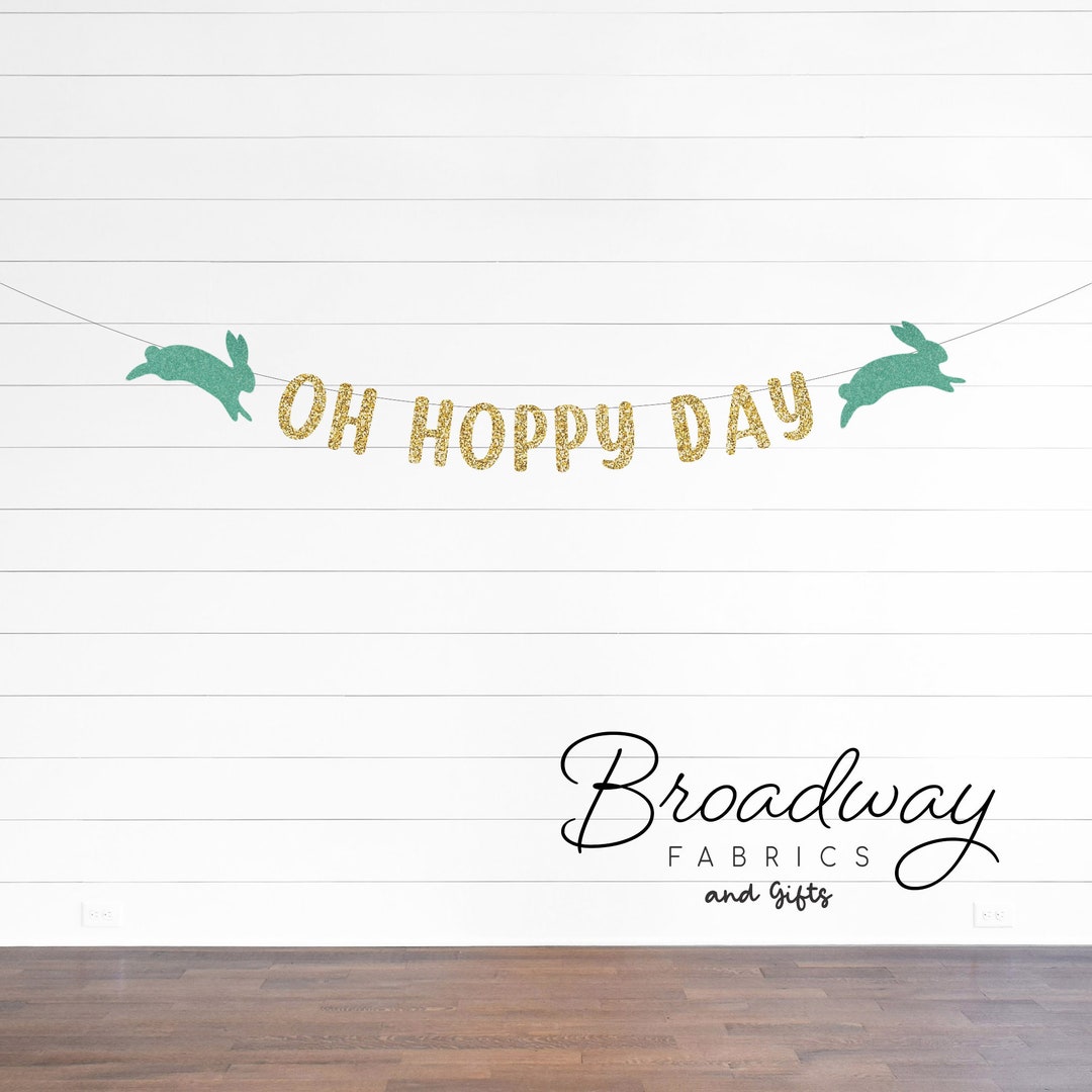Oh Hoppy Day Glitter Easter Party Banner - Etsy