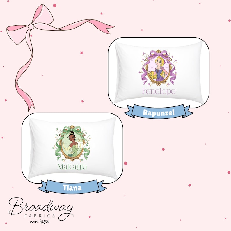 Princess Personalized Girls Pillowcase Custom Kids Pillowcase ...