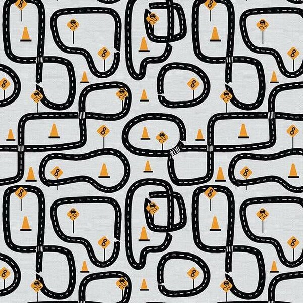 Road Map Fabric - Etsy