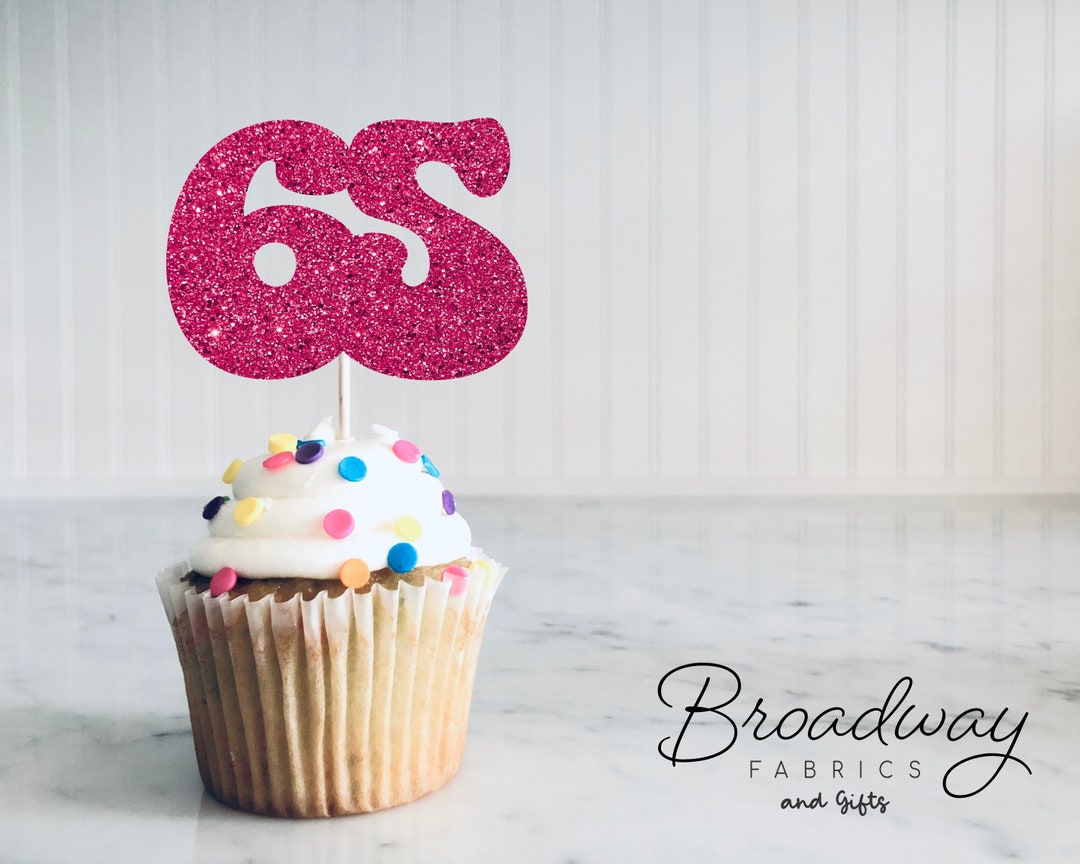 65th Birthday Cupcake Toppers-sixty Fifth Birthday Decorations Party ...