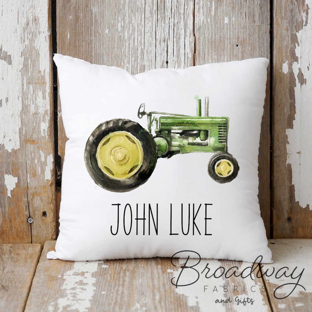 Personalized Vintage Tractor Throw Pillow Cover, 18 X 18 Pillow Cover ...