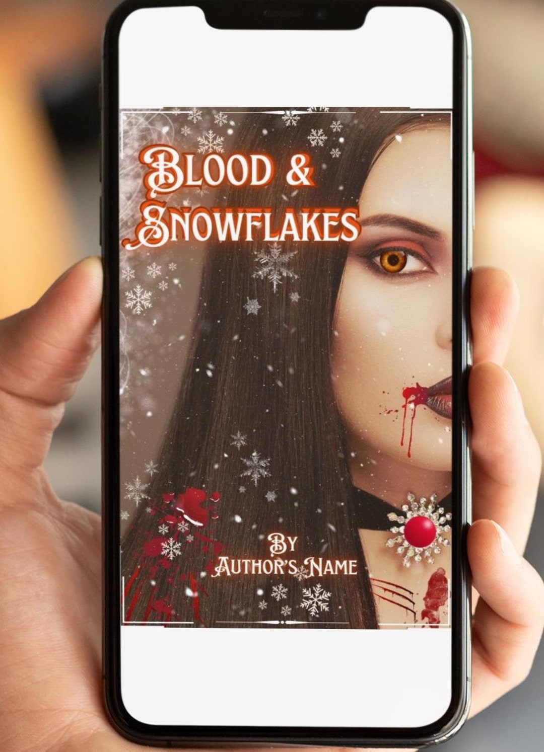 Blood & Snowflakes - A Gorgeous Female Vampire E-book Cover - Etsy