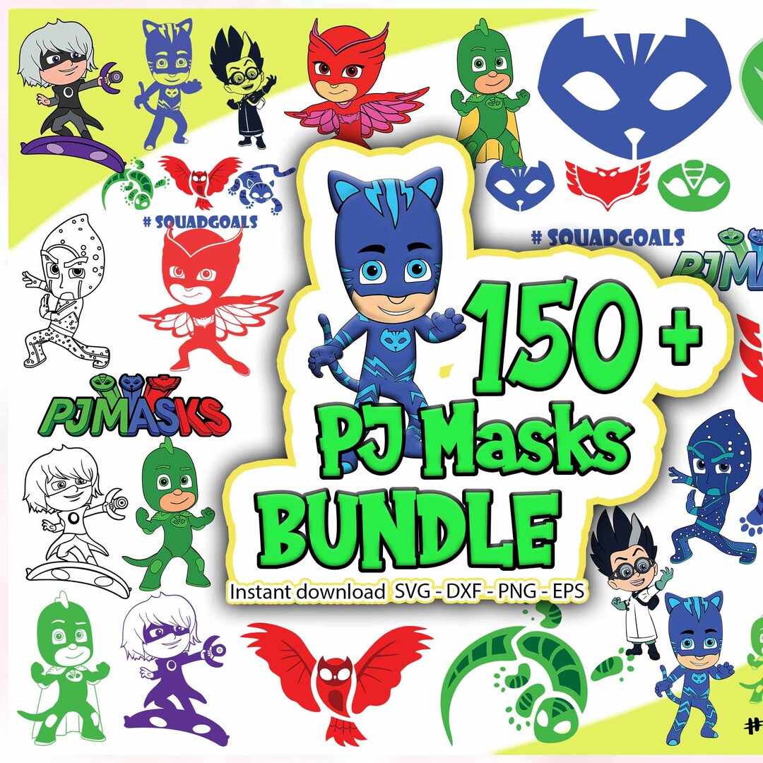 150 PJ Masks SVG Bundle, Pj Masks Svg Pj Masks Png SVG Bundle Cricut ...