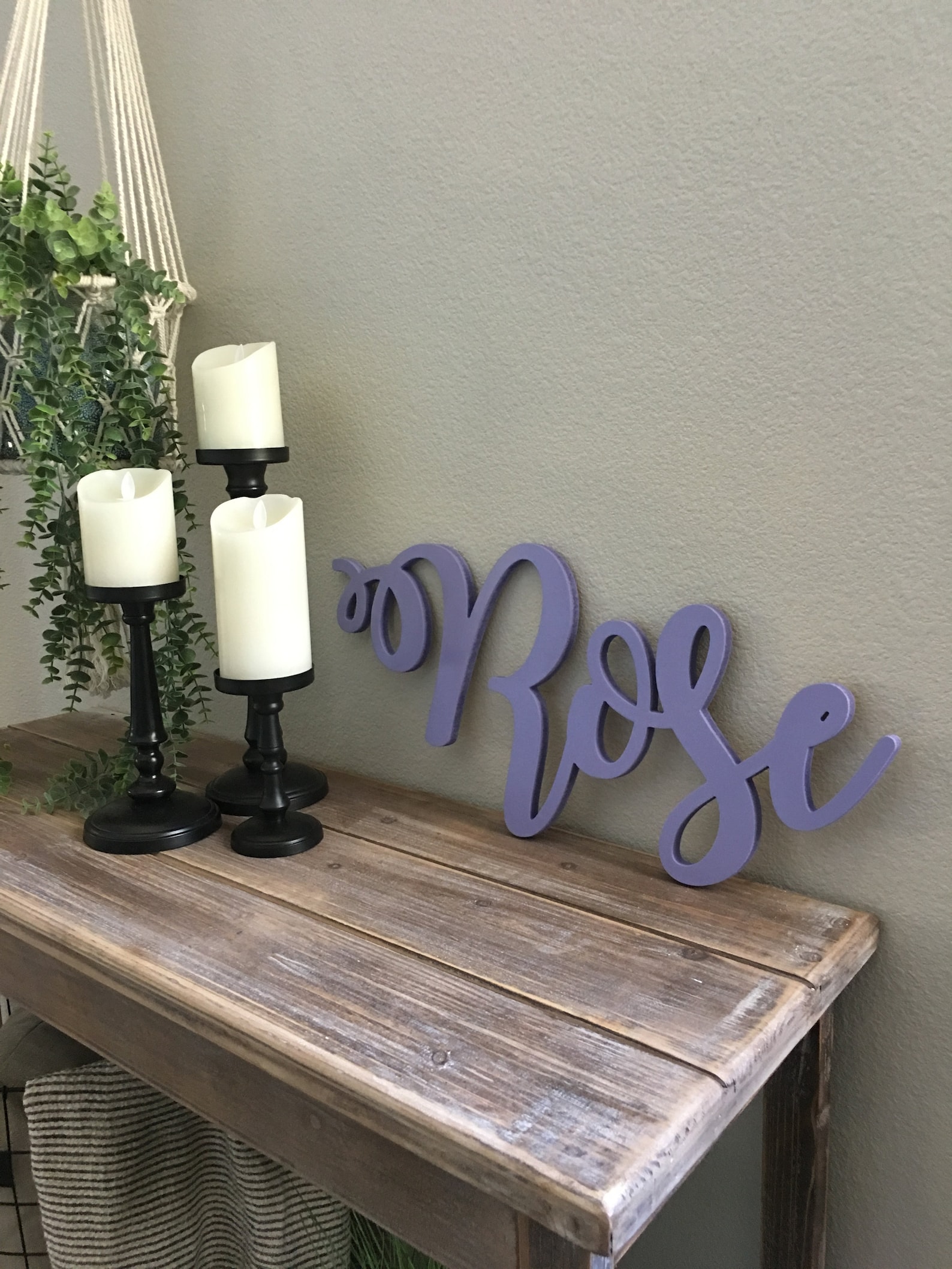 Custom Cursive CNC Name Large Family Cut Out Child Sign - Etsy