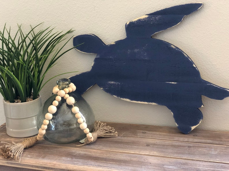 Distressed Sea Turtle Pallet Wood Wall Art Surf Decor Beach | Etsy