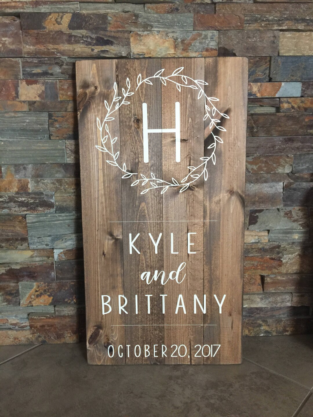 Wedding Monogram Welcome Rustic Pallet Wooden Decoration Sign - Etsy
