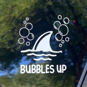 FINS or BUBBLES UP Decal Vinyl Sticker - Etsy