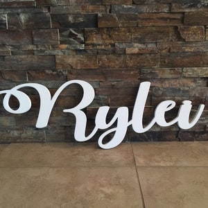 Custom Cursive CNC Name Large Family Cut Out Child Sign - Etsy