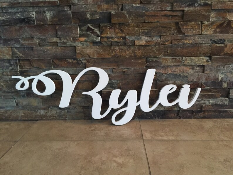 Custom Cursive CNC Name Large Family Cut Out Child Sign - Etsy