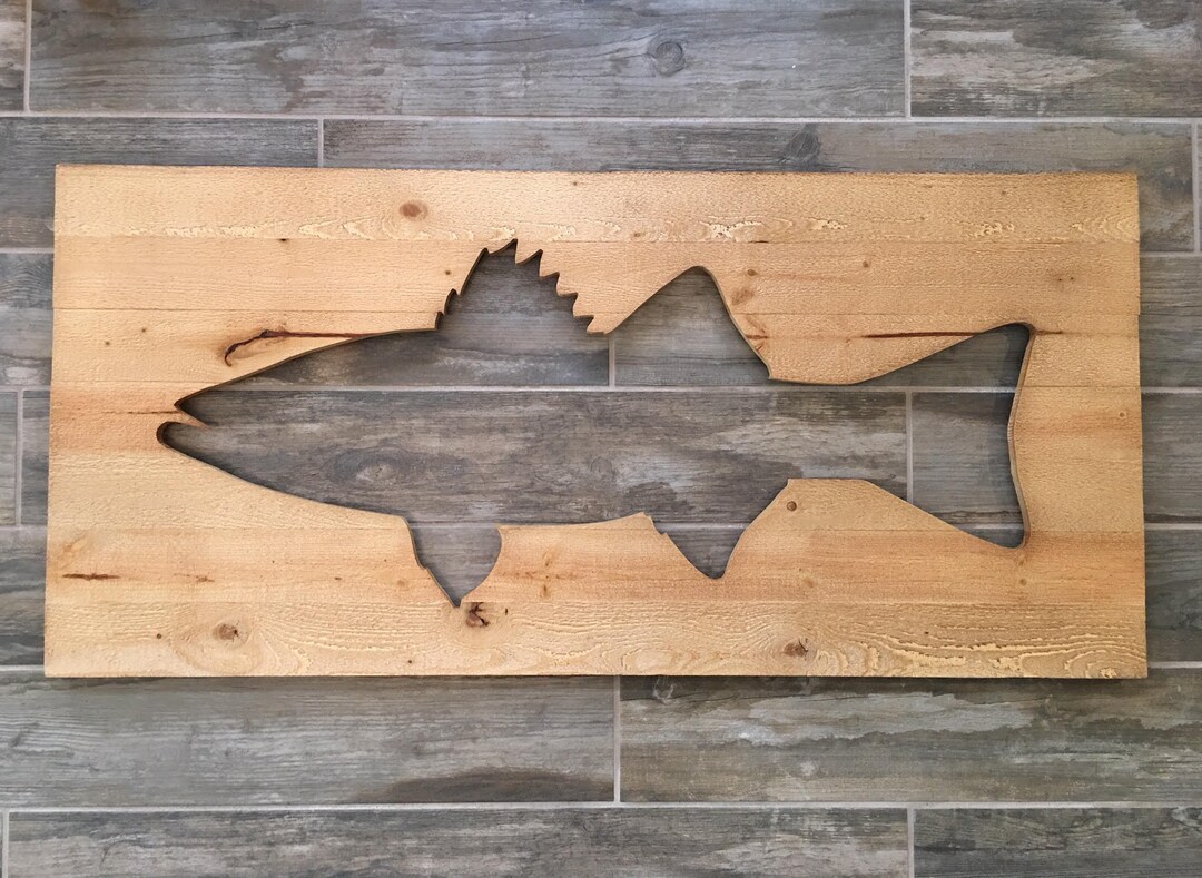 Striped Bass Silhouette Cut-out CNC Striper Cut-out Fishing Decor ...