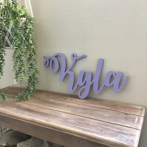 Custom Cursive CNC Name Large Family Cut Out Child Sign - Etsy