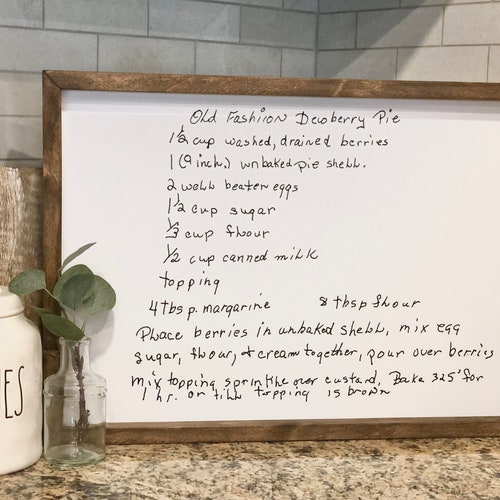 Custom Wood Framed Printed Family Recipe Kitchen Sign - Etsy